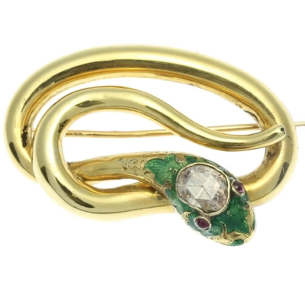 Victorian serpent brooch rose cut diamond, Afbeeldingen door Adin ...