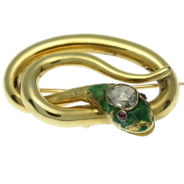 Victorian serpent brooch rose cut diamond, Afbeeldingen door Adin ...