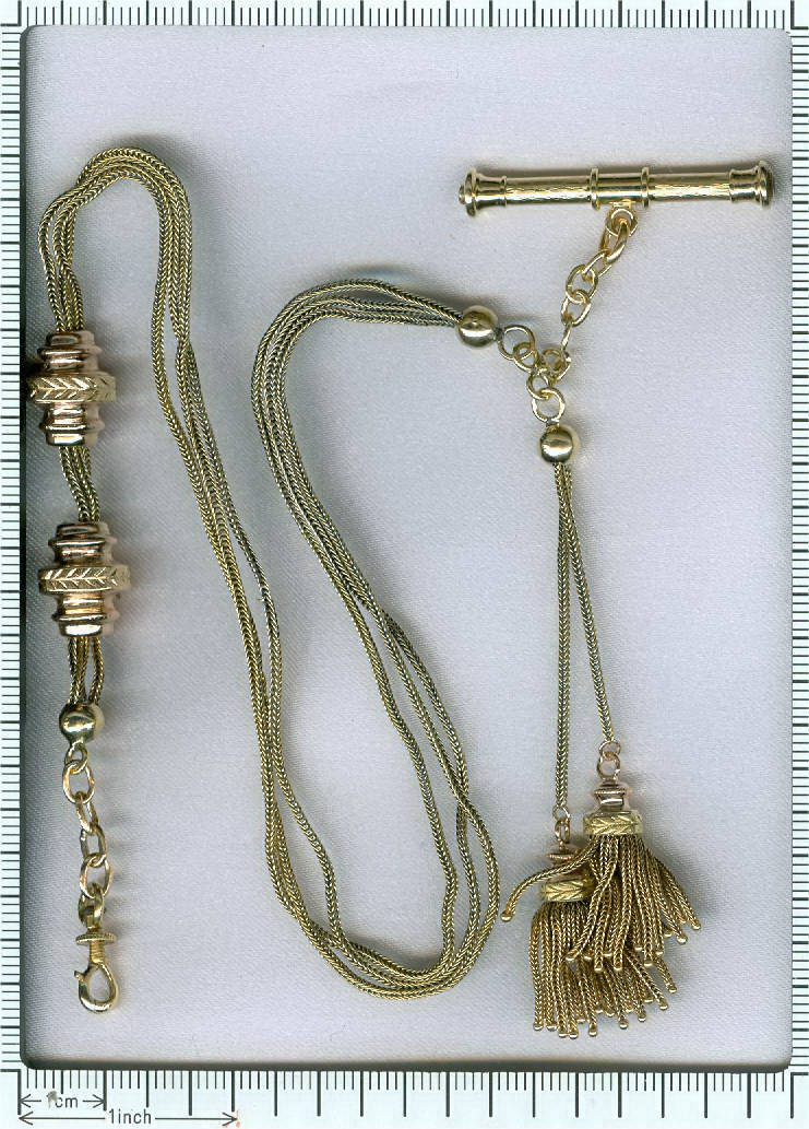 Victorian gold Gentleman chain crafted in France, Afbeeldingen door ...