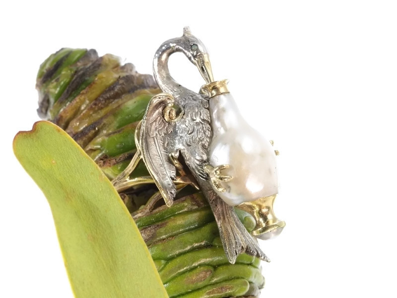 L'Art du Fable: 18K Gold Stork and Pearl Ring from Victorian France ...