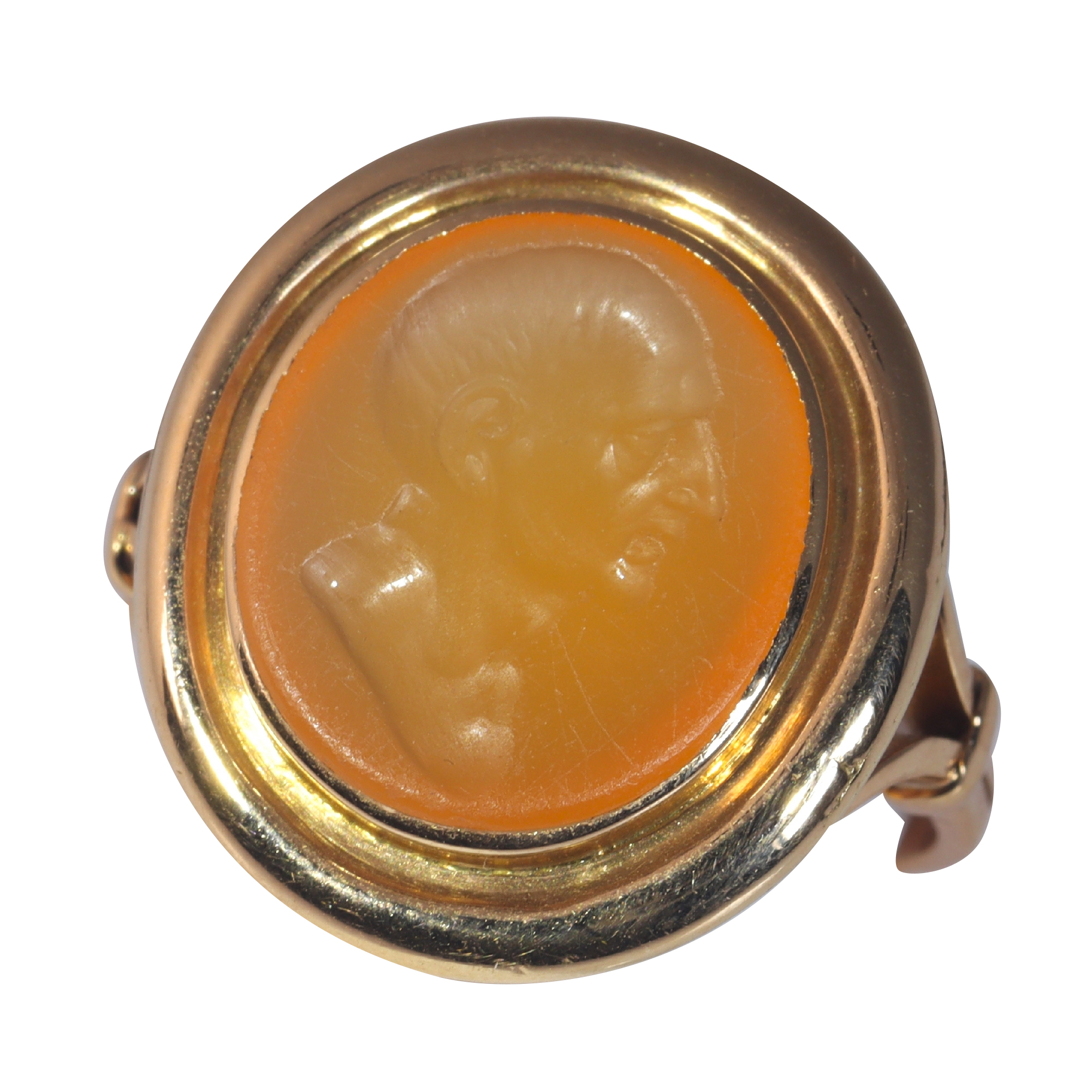 Early Victorian antique intaglio gold mens ring: Description by Adin ...