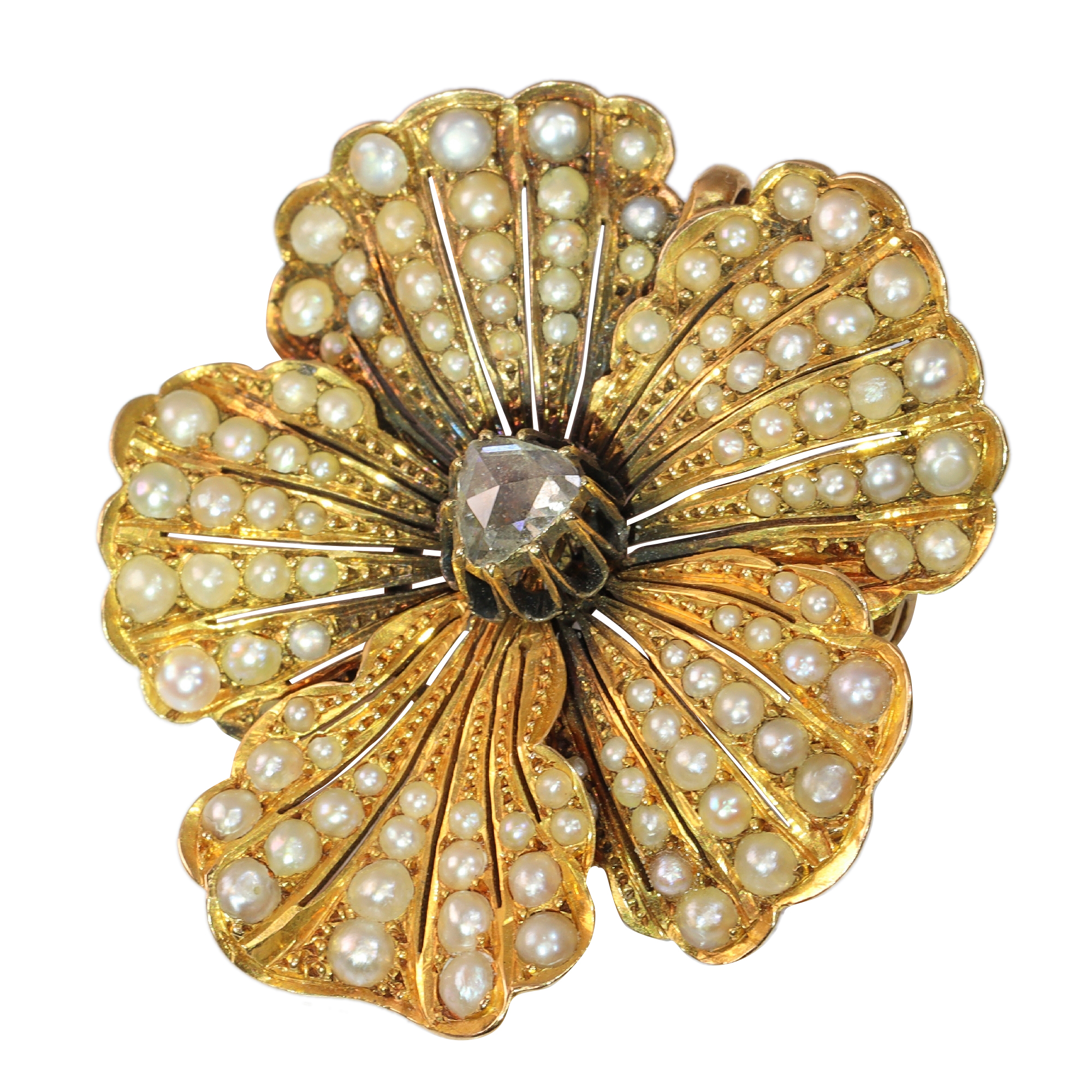 Antique gold pansy pendant and brooch symbol of love and remembrance ...