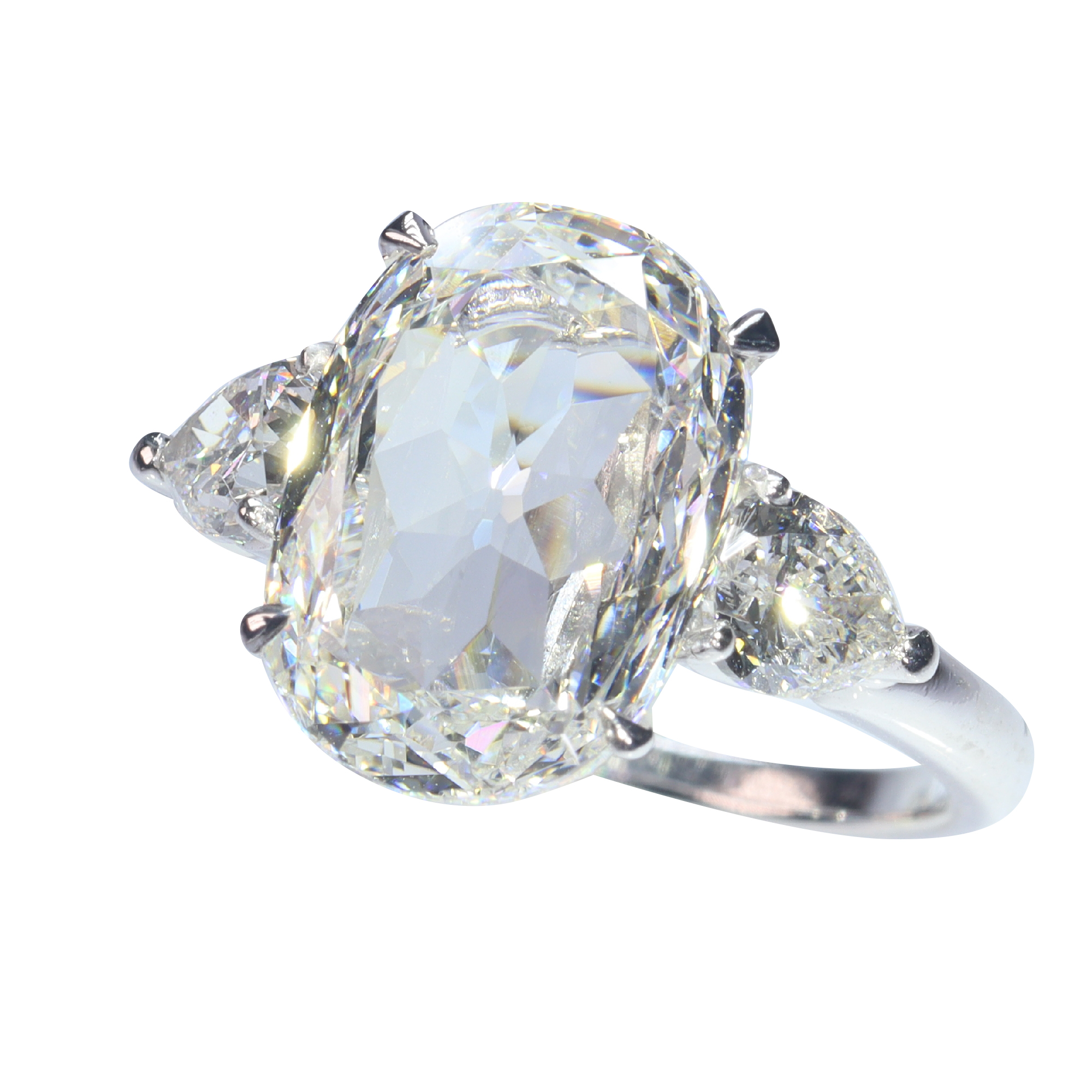 Timeless Elegance: Vintage 4.03ct Oval Diamond Engagement Ring ...